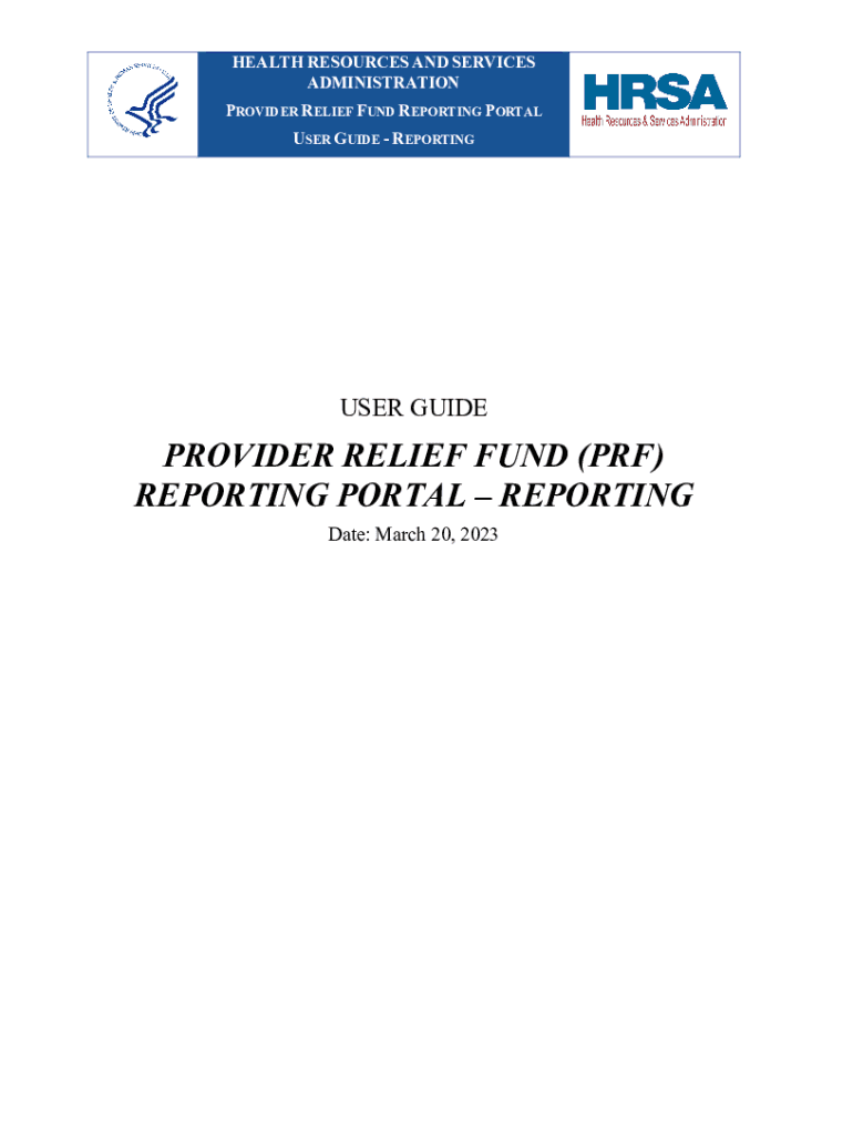 Fillable Online PRF Reporting Portal User's Guide - HRSA Fax Email ...