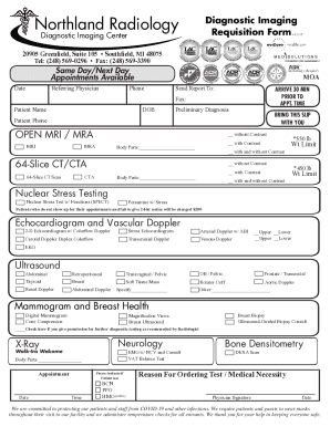 Fillable Online Diagnostic Imaging Requisition Form Fax Email Print ...