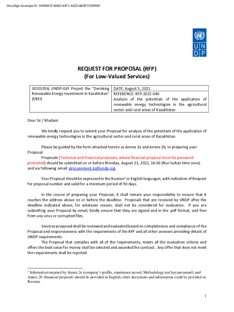 Fillable Online procurement-notices undp Analysis of the potentials of ...