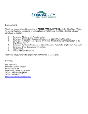 Letter Of Recommendation For Police Officer - Fill Online, Printable ...