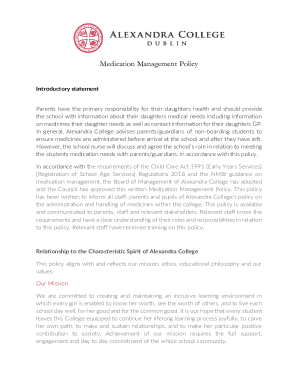 Fillable Online Medication Management Policy Fax Email Print - pdfFiller