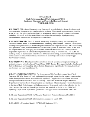 Fillable Online Performance Work Statement (PWS) for DoD CIO Support ...