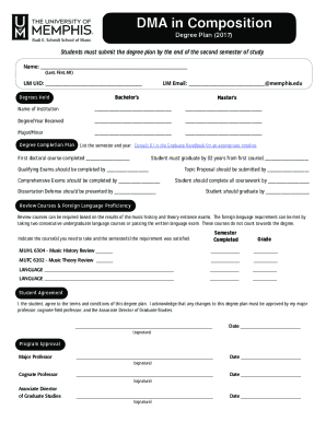 Fillable Online Advising Form - DMA in Composition - page 1 Fax Email ...
