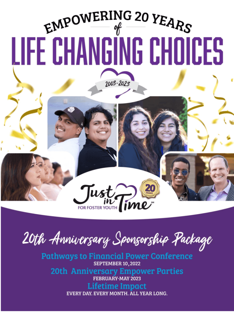 Fillable Online 20 Years of Empowering Life Changing Choices Fax Email ...