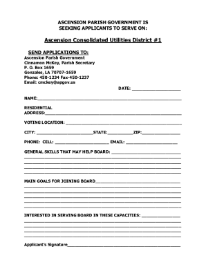 Fillable Online Ascension Parish to move forward with water rate ...