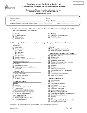 Fillable Online Initial Teacher Report form.docx Fax Email Print ...