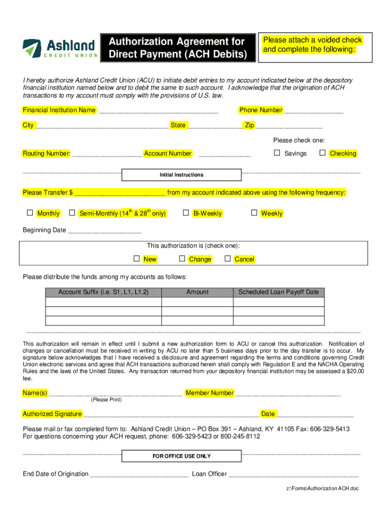 Fillable Online Direct Deposit/ACH Credit Authorization Form Fax Email ... Fillable Online Direct Deposit/ACH Credit Authorization Form Fax Email ...