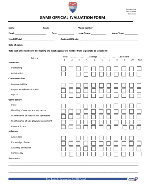 Fillable Online GAME OFFICIAL EVALUATION FORM - cloudfront.net Fax ...
