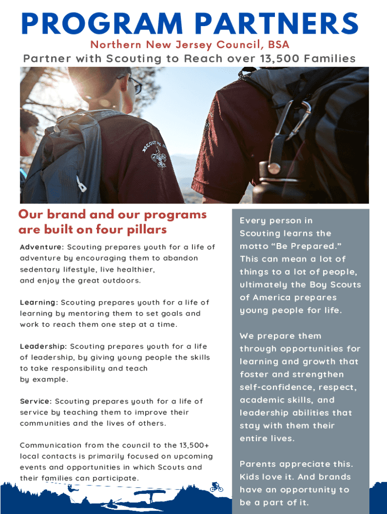 Fillable Online Advancement - Boy Scouts of America, Northern New ... Fax Email Print - pdfFiller