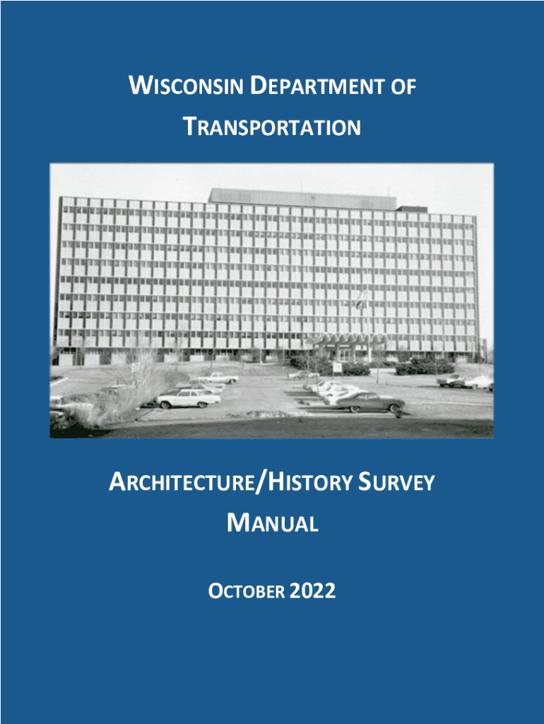 Fillable Online dot wi WisDOT Architecture/History Survey Manual Fax ...