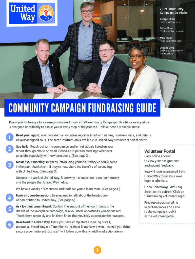 Fillable Online COMMUNITY CAMPAIGN FUNDRAISING GUIDE Fax Email Print ...