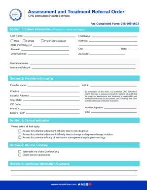 Fillable Online Behavioral health initial request form Fax Email Print ...