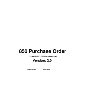Fillable Online X12/V4060/850: 850 Purchase Order Fax Email Print - pdfFiller