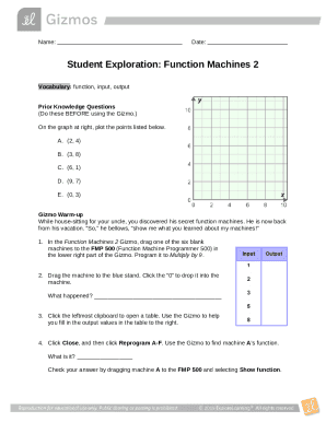 Function Machines 2 (Functions, Tables, and Graphs) Doc Template ...
