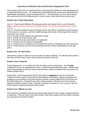 Fillable Online Family reunion registration form pdf Fax Email Print ...