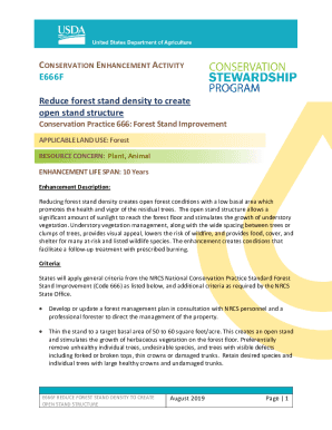 Fillable Online Conservation Enhancement Activity E666F. Reduce forest ...