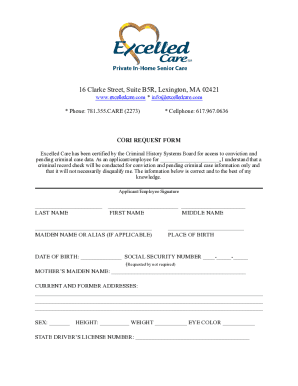 Fillable Online Cori Request Form Cass & Company Fax Email Print ...