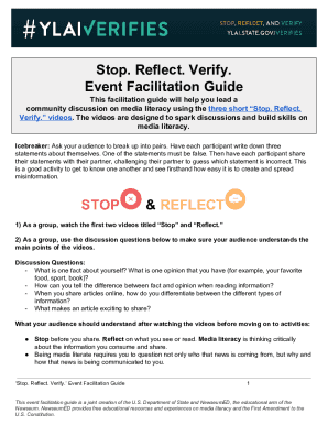 Fillable Online Think before you share informationstop, reflect, and ...