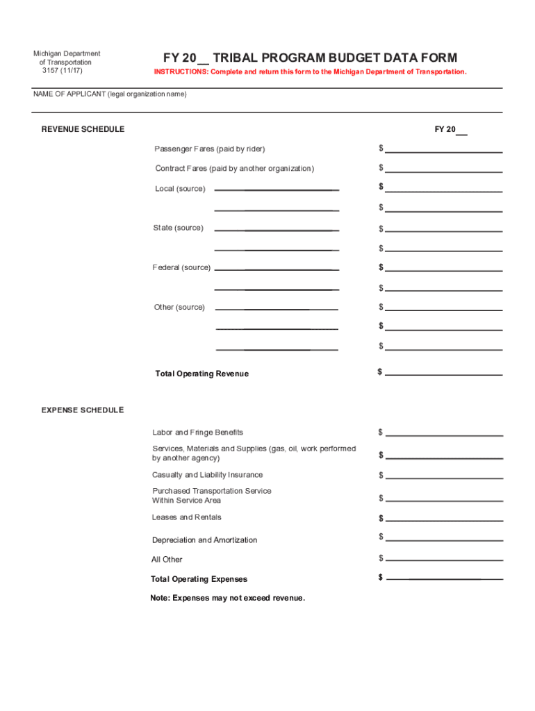 Fillable Online FY 2018 SECTION 5310 BUDGET DATA FORM. FY 2018 SECTION ...
