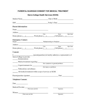 Fillable Online Minor Consent For Treatment Form. Minor Consent For Treatment Fax Email Print ...