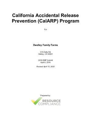 Fillable Online California Accidental Release Prevention (CalARP ...
