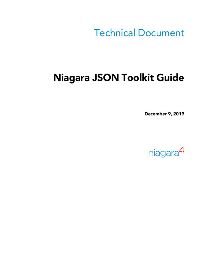 Fillable Online Niagara JSON Toolkit Guide Fax Email Print - pdfFiller
