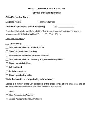 Fillable Online Student Observation Form I Fax Email Print - pdfFiller