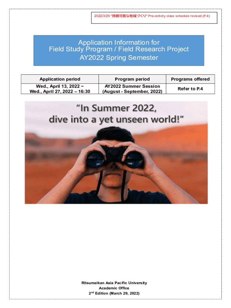 Fillable Online en apu ac Application Information for Field Study ...