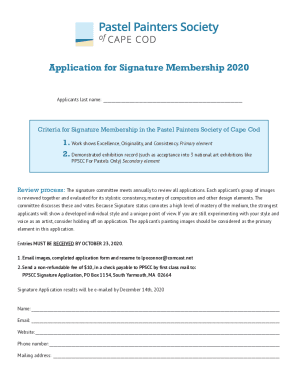 Fillable Online Application for Membership: Associate or Signature Fax ...