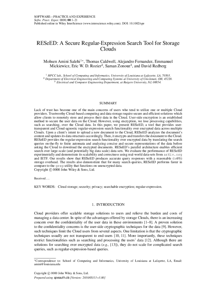 Fillable Online RESeED: A Secure Regular-Expression Search Tool for ... Fax Email Print - pdfFiller
