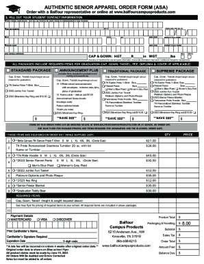 Fillable Online Balfour order form Fax Email Print - pdfFiller