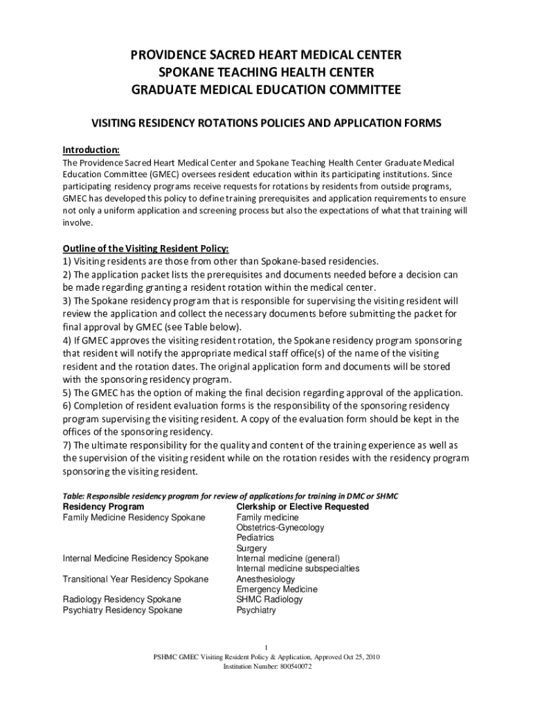 Fillable Online Visiting Medical Student Clerkships, Electives and ... Fax Email Print - pdfFiller