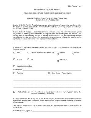 Fillable Online Ohio Vaccine Exemption Form 2022 Pdf - Fill Online ...