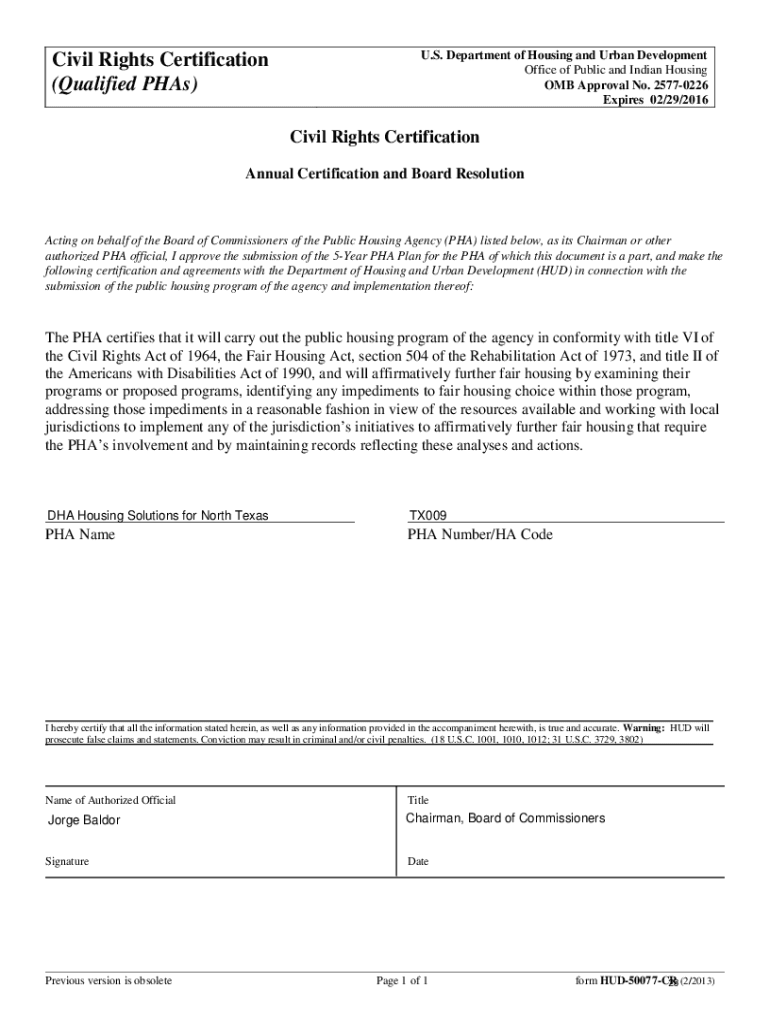 Fillable Online Official of PHA Plans Consistency Fax Email Print ...