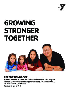 Fillable Online Growing Together Preschool Parent Handbook Fax Email ...