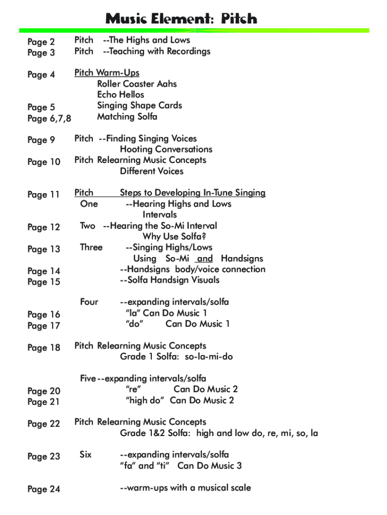 Fillable Online Chapter 2: The Elements of Pitch:Sound, Symbol, and ...