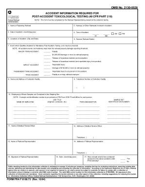 Fillable Online Post-Accident Testing Blood/Urine Custody and Control ...