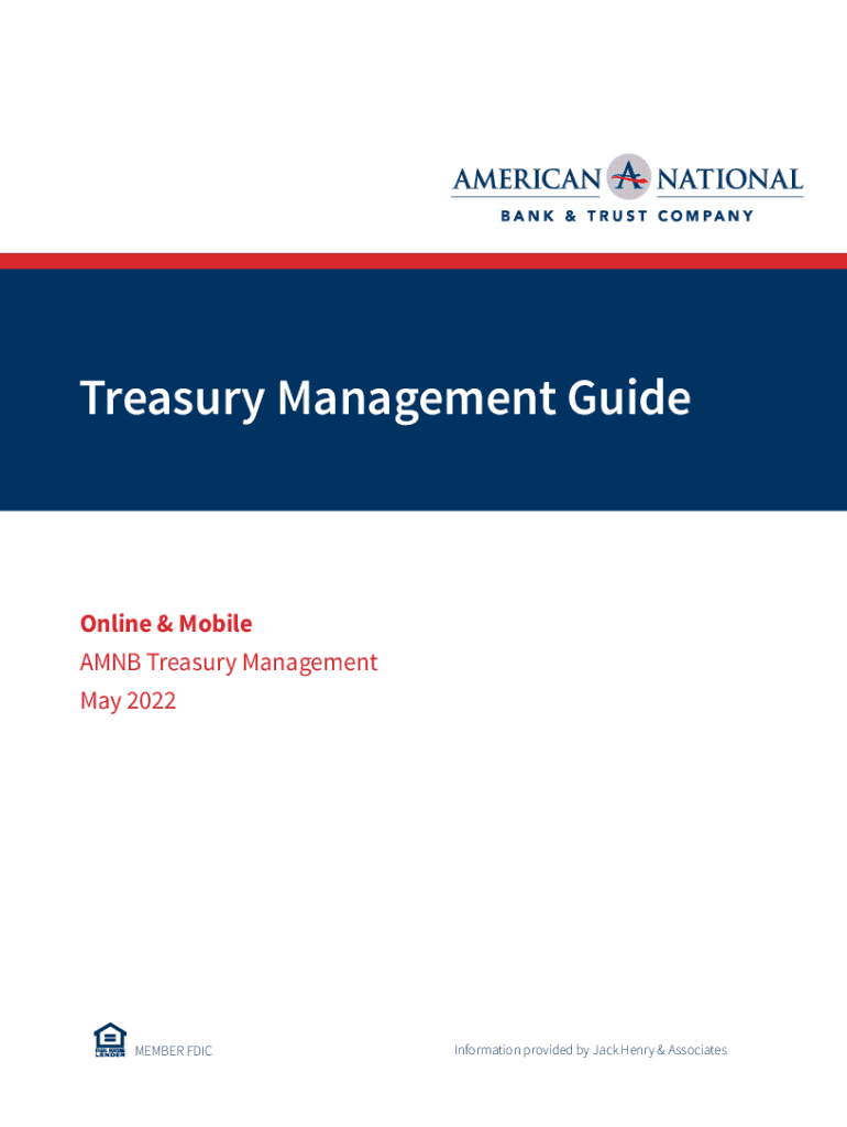 Fillable Online Treasury Management Guide Fax Email Print - pdfFiller