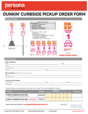 Fillable Online How to Order for Curbside Pickup via the Dunkin' App ...