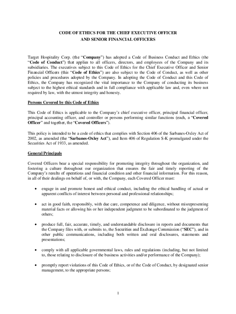 Fillable Online EG Acquisition Corp. Code of Business Conduct and ...