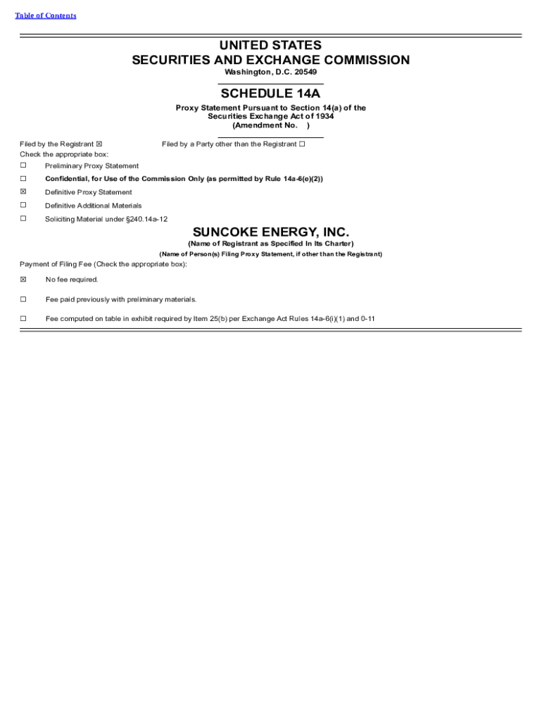 Fillable Online Form DEF 14A for Suncoke Energy INC filed 03/27/2023 ...