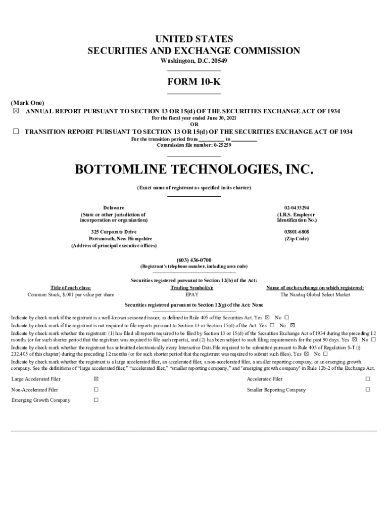 Fillable Online BOTTOMLINE TECHNOLOGIES, INC. Fax Email Print - pdfFiller