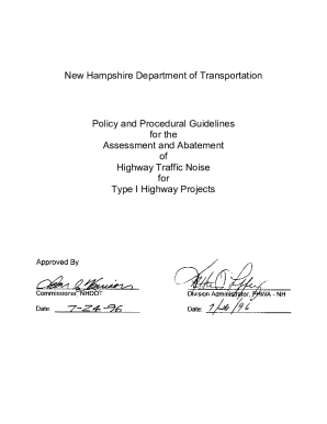 Fillable Online New Hampshire Department of Transportation Statewide ...