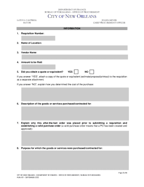 Fillable Online AFTER-THE-FACT PURCHASE JUSTIFICATION FORM PUR-ATF Fax ...