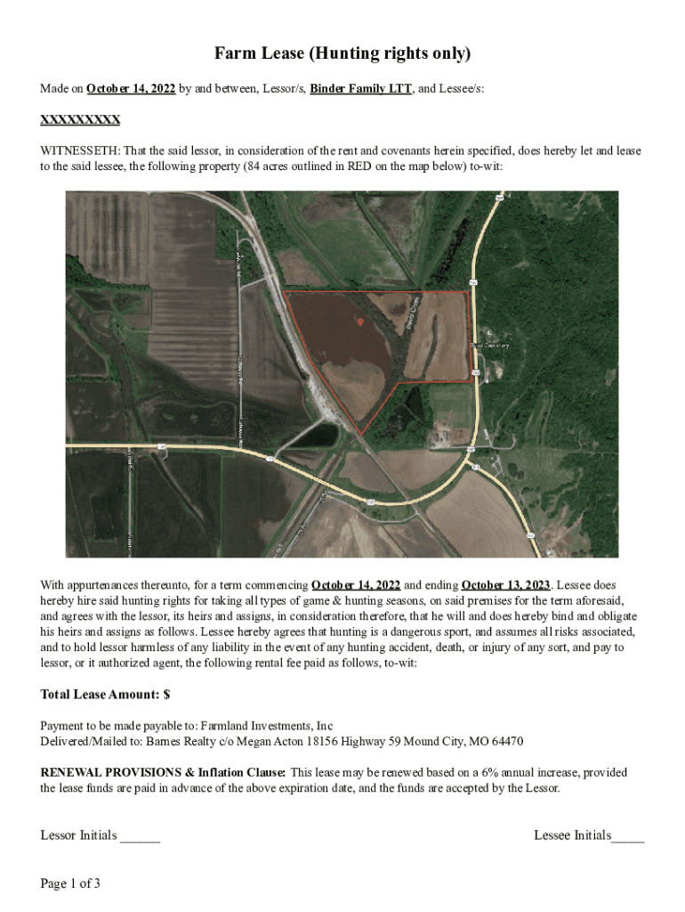 Fillable Online Simple hunting lease agreement template Fax Email Print ...