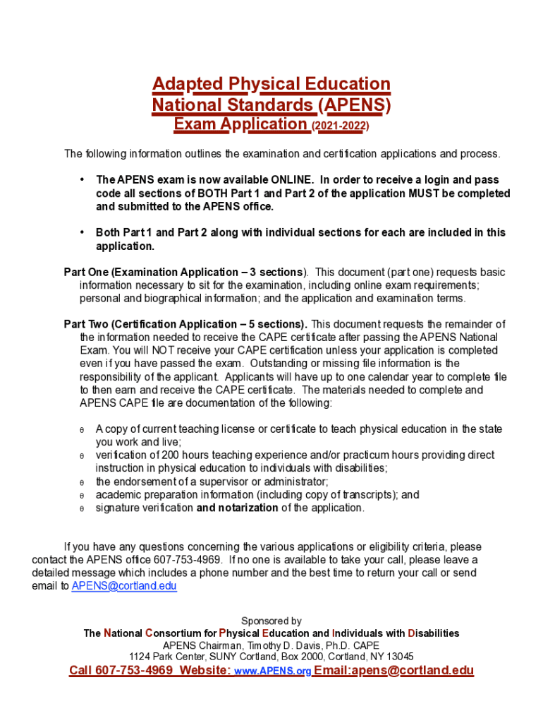 Adapted Physical Education National Standards