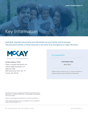 Fillable Online How to Organize Critical Documents for Emergency ...