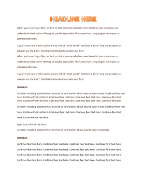 Fillable Online The ultimate guide to create your own flyer design Fax ...