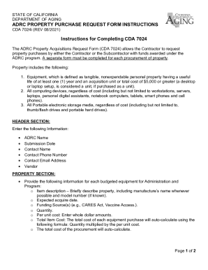 Fillable Online CDA 7024i Property Purchase Request Form Instructions ...