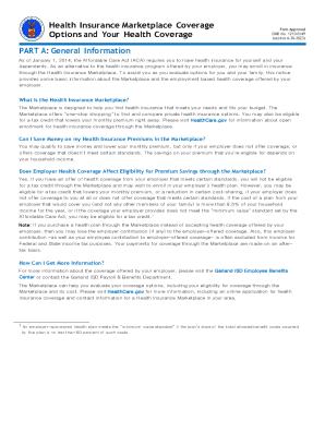 Fillable Online Notice of Marketplace Coverage Options New Health ... Fax Email Print - pdfFiller